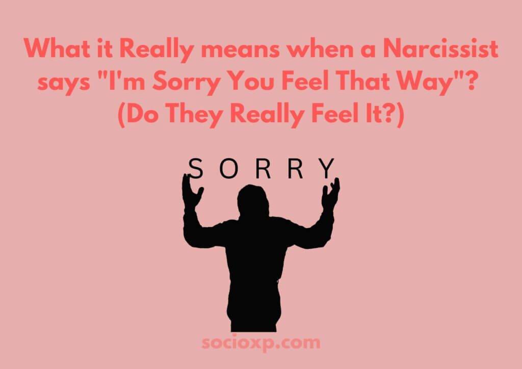 What It Really Means When a Narcissist Says "I'm Sorry You Feel That ...